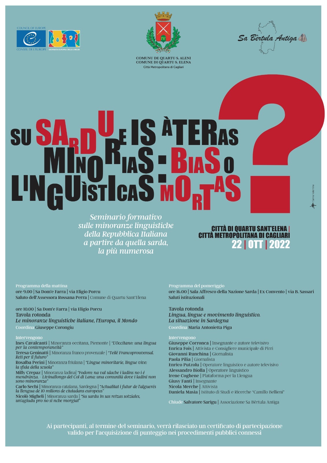 Cuartu pro sas minorias linguìsticas - Limba Sarda 2.0